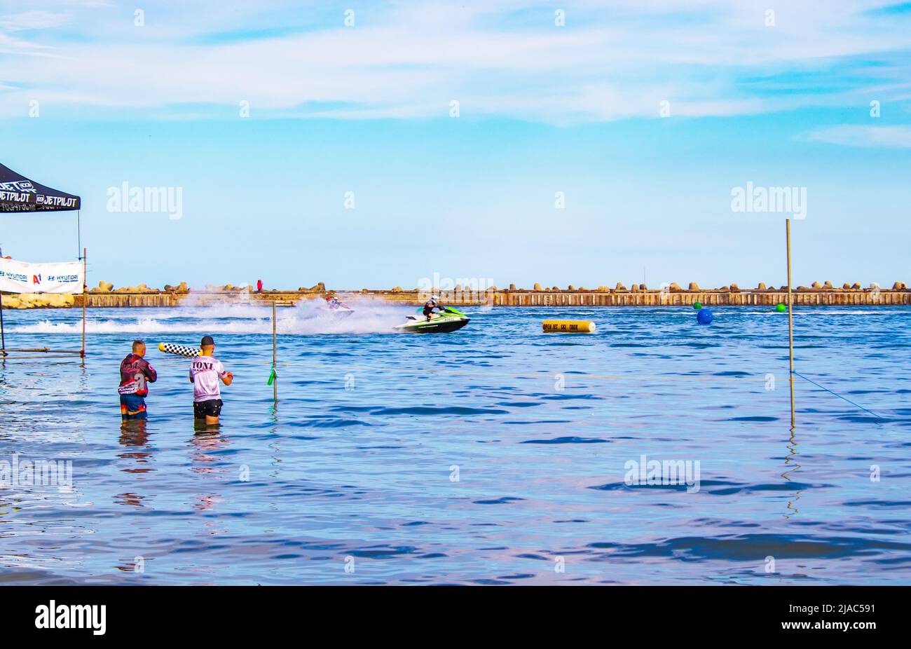 View of Balkan jet ski cup racing Varna beach,Bulgaria,June 2021 Stock ...