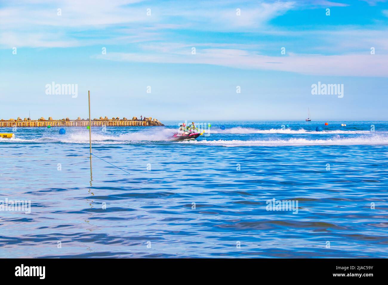View of Balkan jet ski cup racing Varna beach,Bulgaria,June 2021 Stock ...