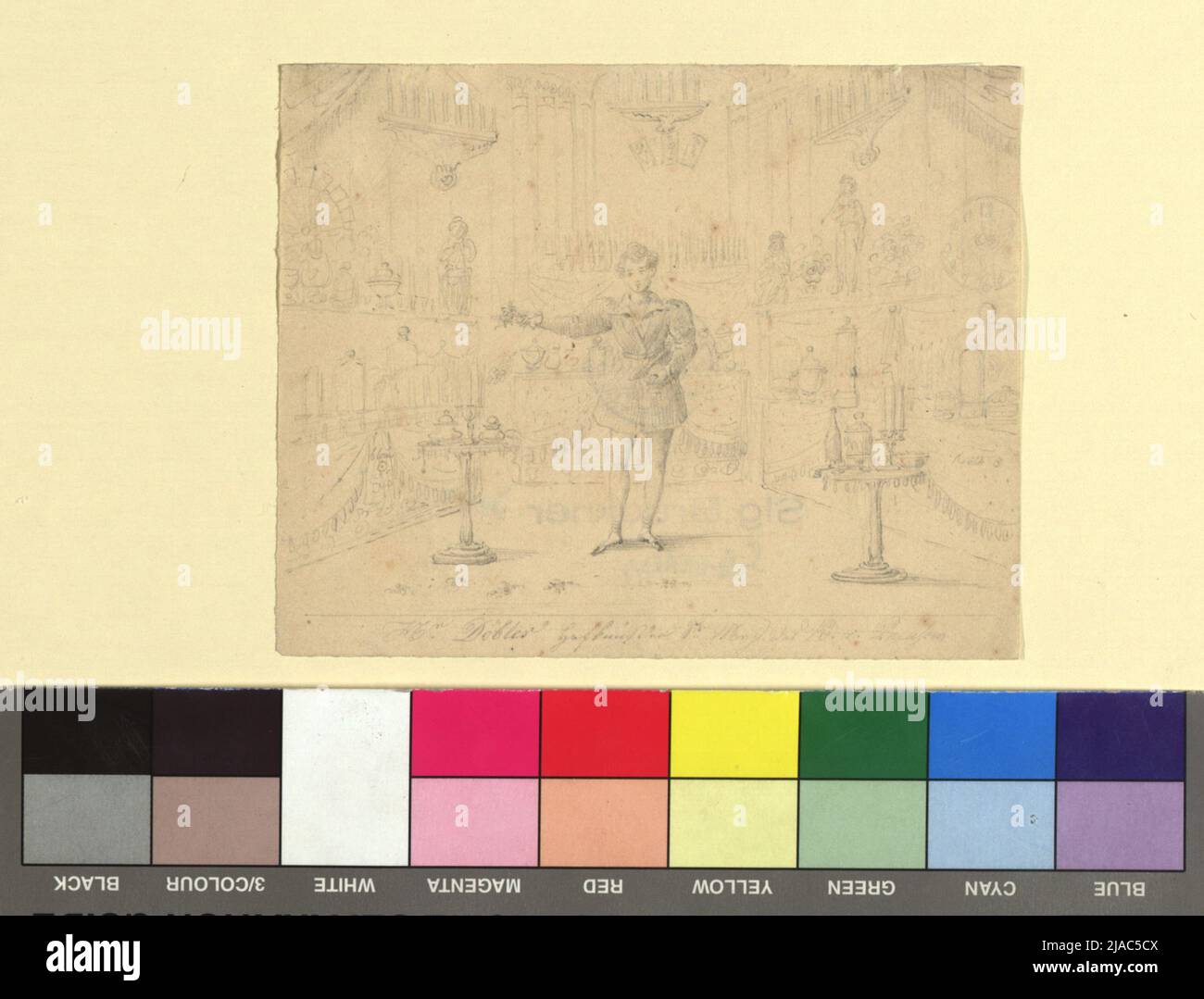 Sketch to: Mr. Döbler, court artist of his majesty of Preussen. Johann ...