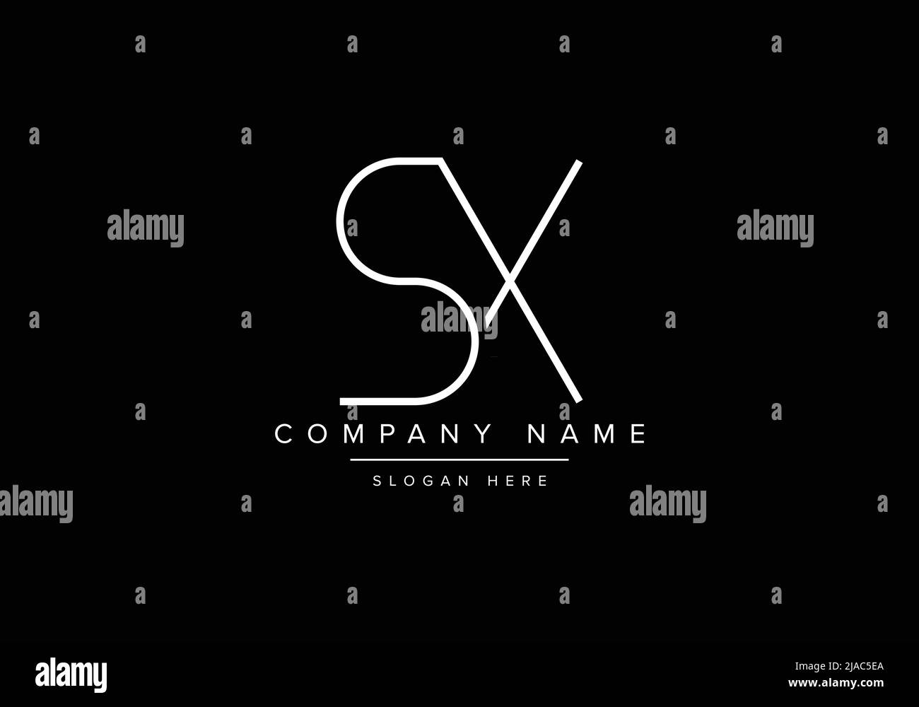 Creative minimal line art icon logo, SX monogram logo Stock Vector ...