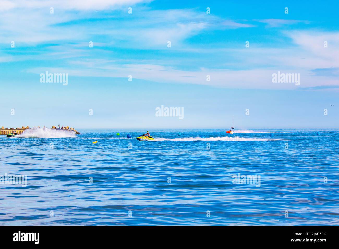View of Balkan jet ski cup racing Varna beach,Bulgaria,June 2021 Stock ...