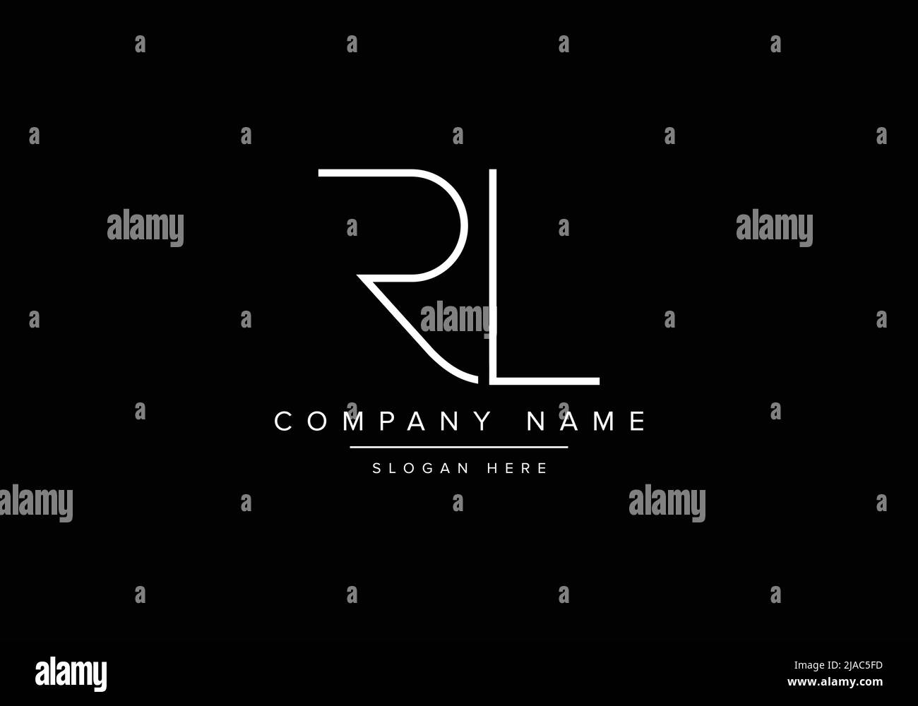 Creative minimal line art icon logo, RL monogram logo Stock Vector ...