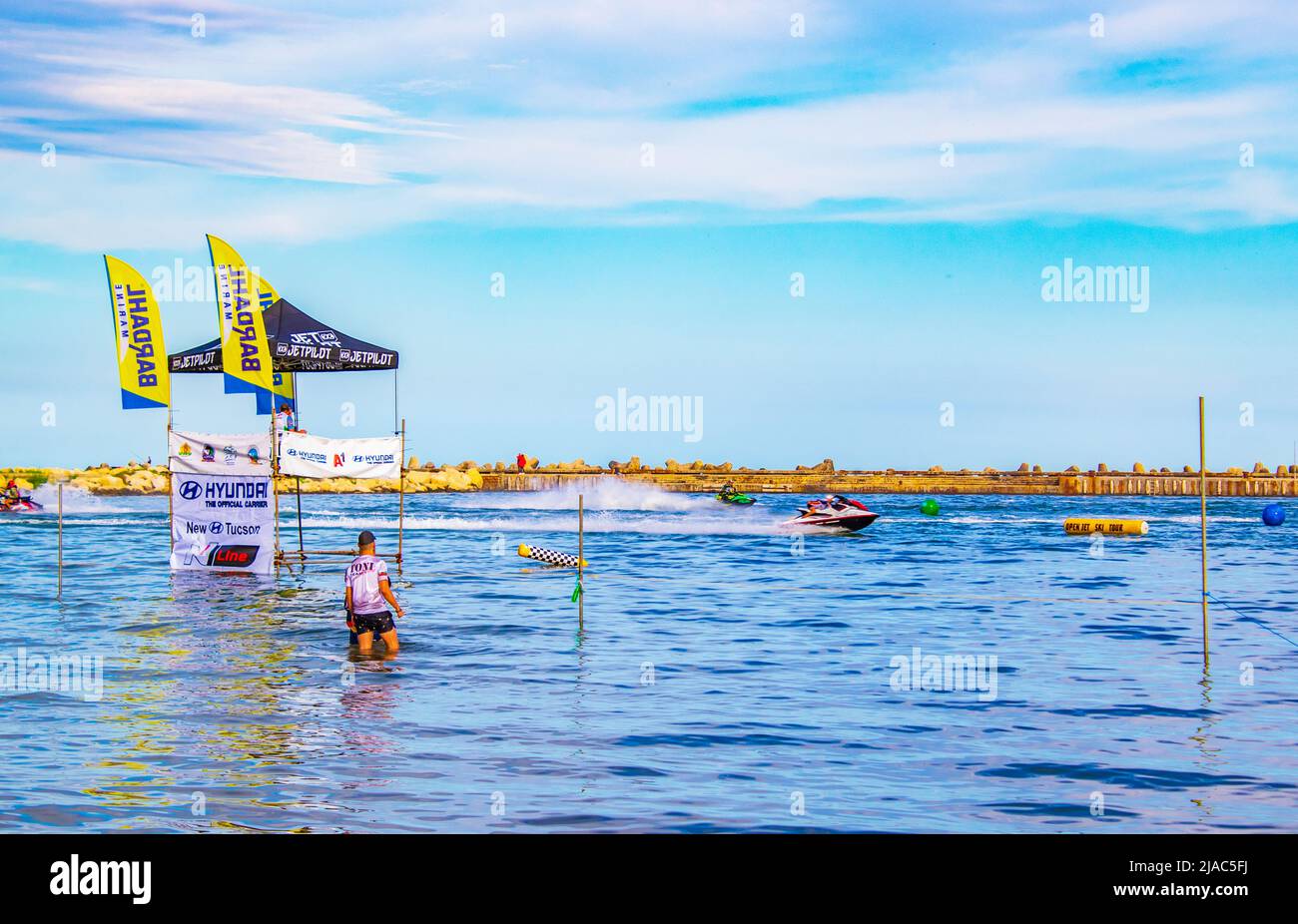 View of Balkan jet ski cup racing Varna beach,Bulgaria,June 2021 Stock ...