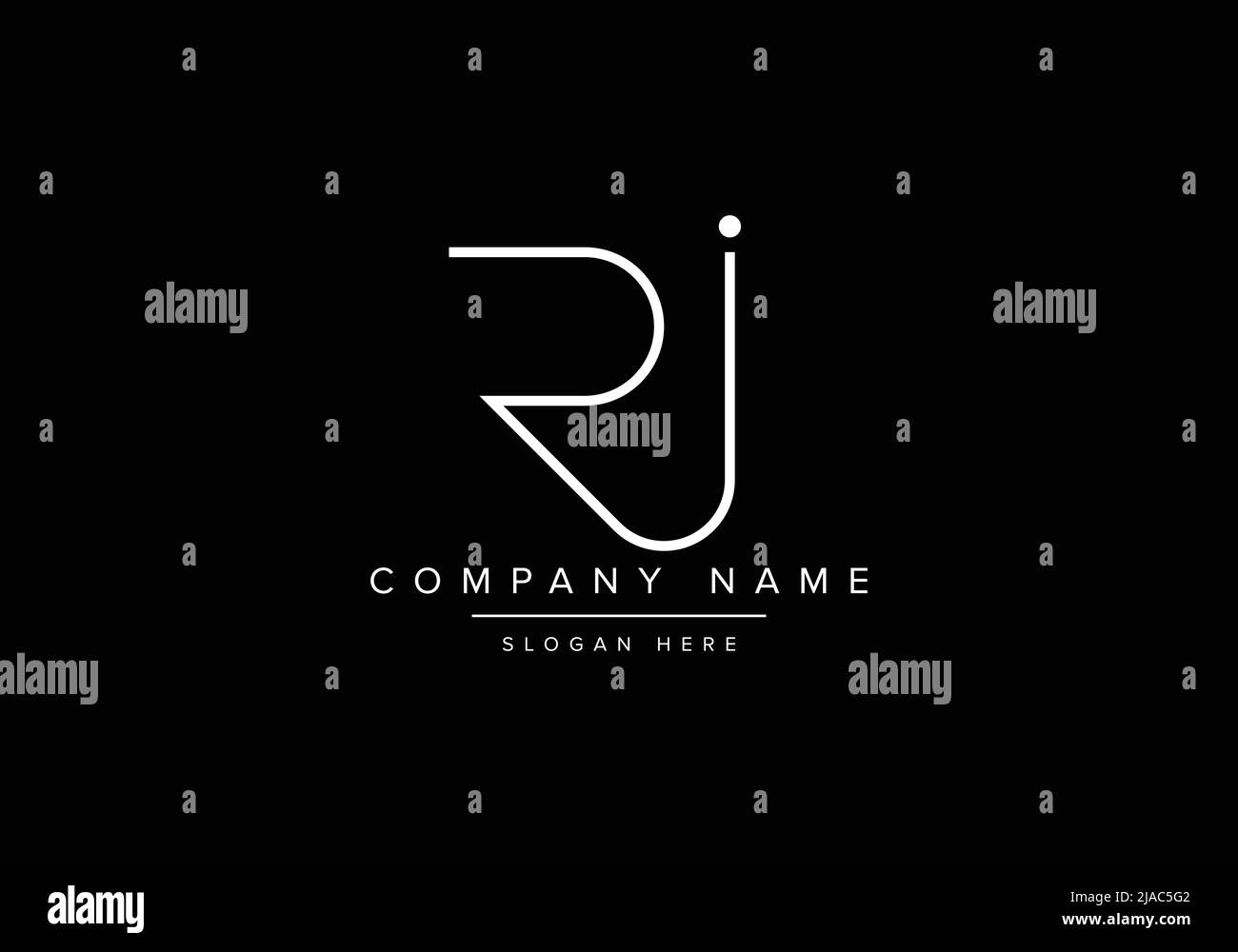 Creative minimal line art icon logo, RJ monogram logo Stock Vector ...