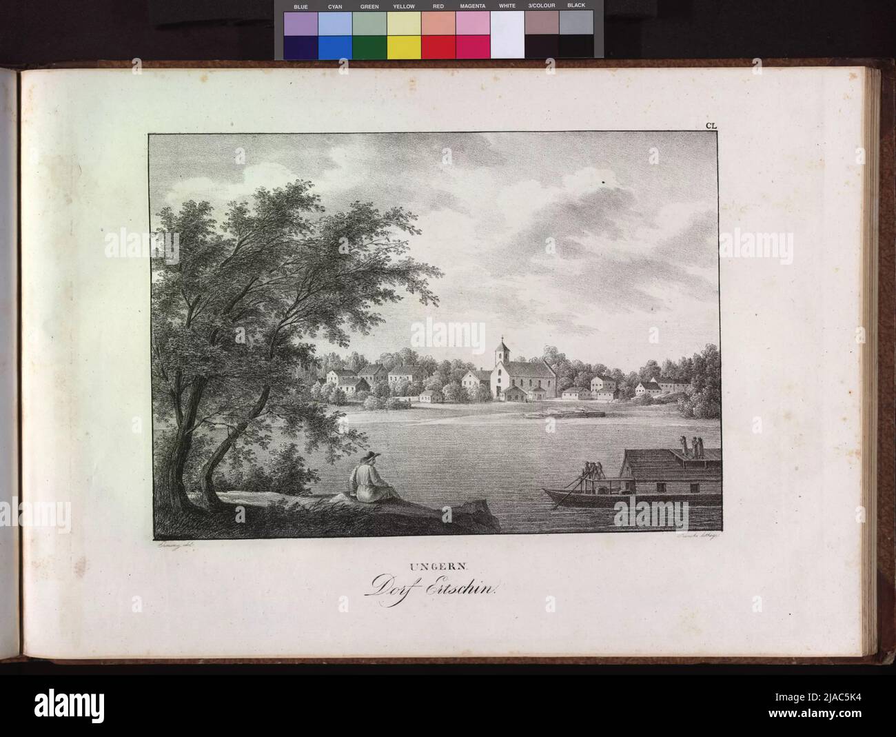 Danube views: Hungary. Village Ertschin. After: Ludwig Erminy, Drawer ...
