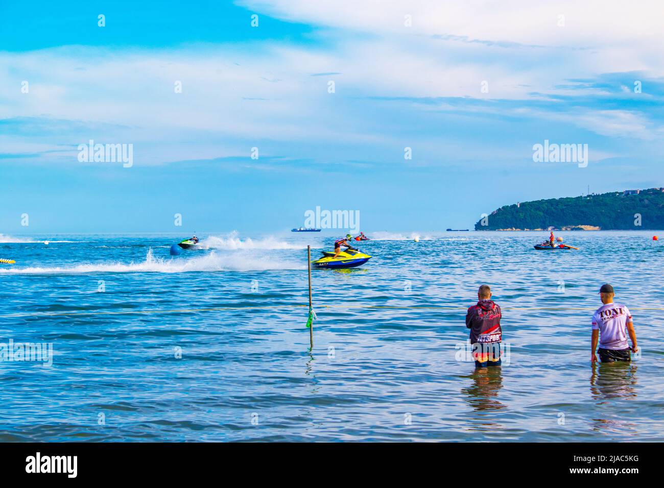 View of Balkan jet ski cup racing Varna beach,Bulgaria,June 2021 Stock ...