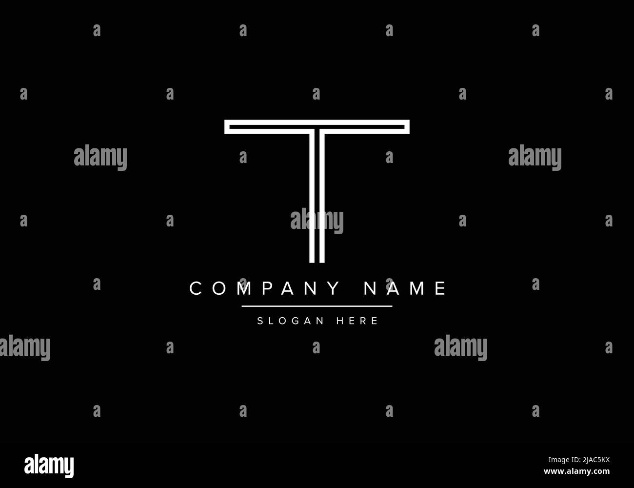 Creative minimal line art icon logo, TT monogram logo Stock Vector ...