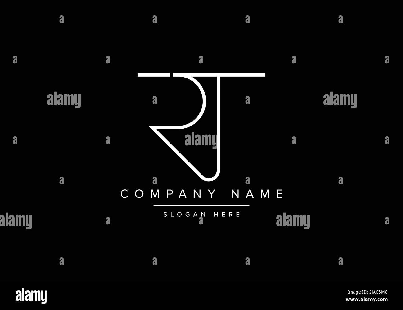 Creative minimal line art icon logo, RT monogram logo Stock Vector ...