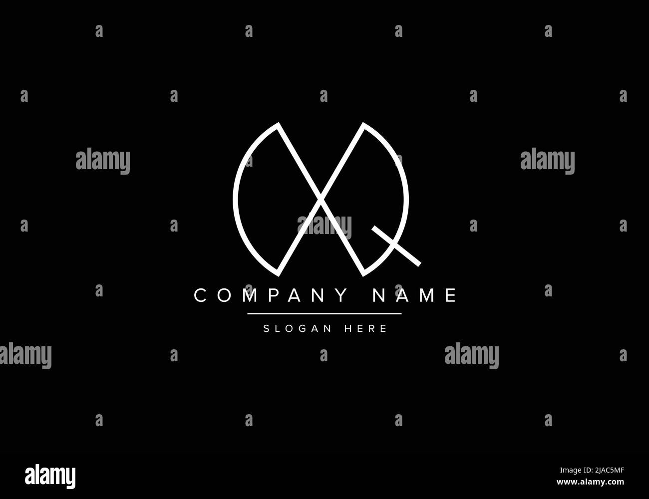 Creative minimal line art icon logo, QX monogram logo Stock Vector ...