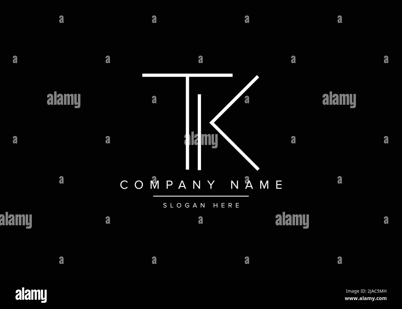 Creative minimal line art icon logo, TK monogram logo Stock Vector ...