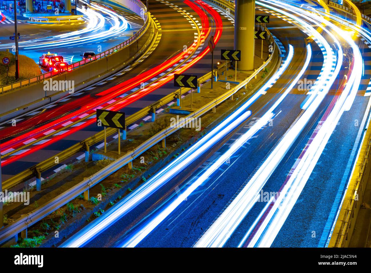 Night time lapse street at the business town in Akasaka Tokyo Stock ...