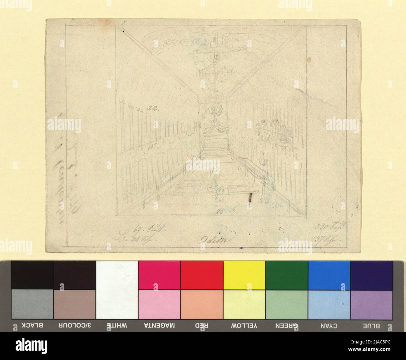 Sketch to: Odeon. Johann Christian Schoeller (1782-1851), artist Stock ...