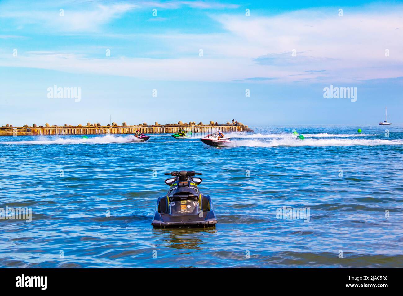 View of Balkan jet ski cup racing Varna beach,Bulgaria Stock Photo - Alamy
