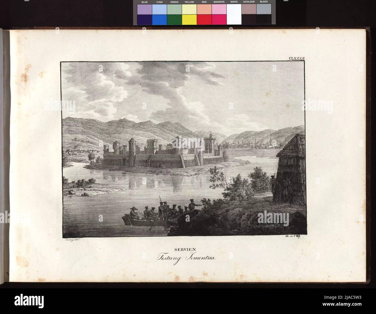Danube views: Serbia. Fortress Sementria. After: Ludwig Erminy, Drawer ...
