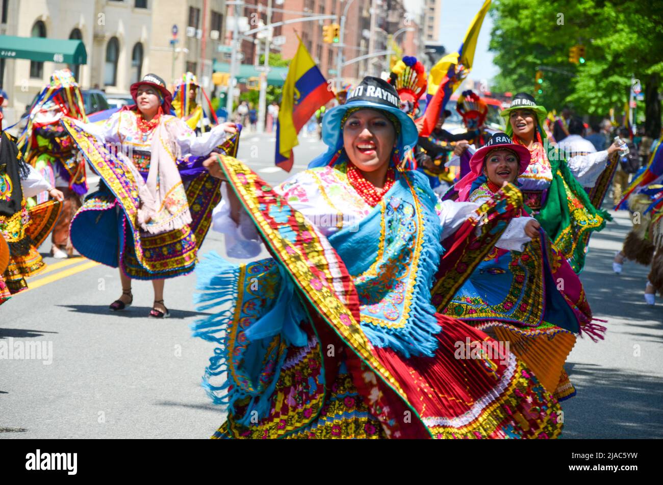 New York, United States. 29th May, 2022. Girls are seen dancing with ...