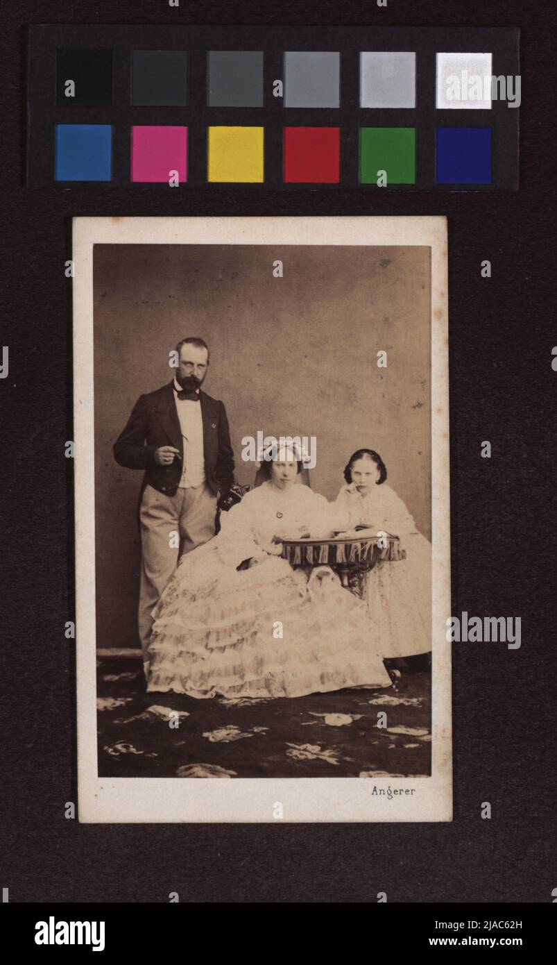 King Karl of Sweden with his wife Louise of Orania and his daughter ...