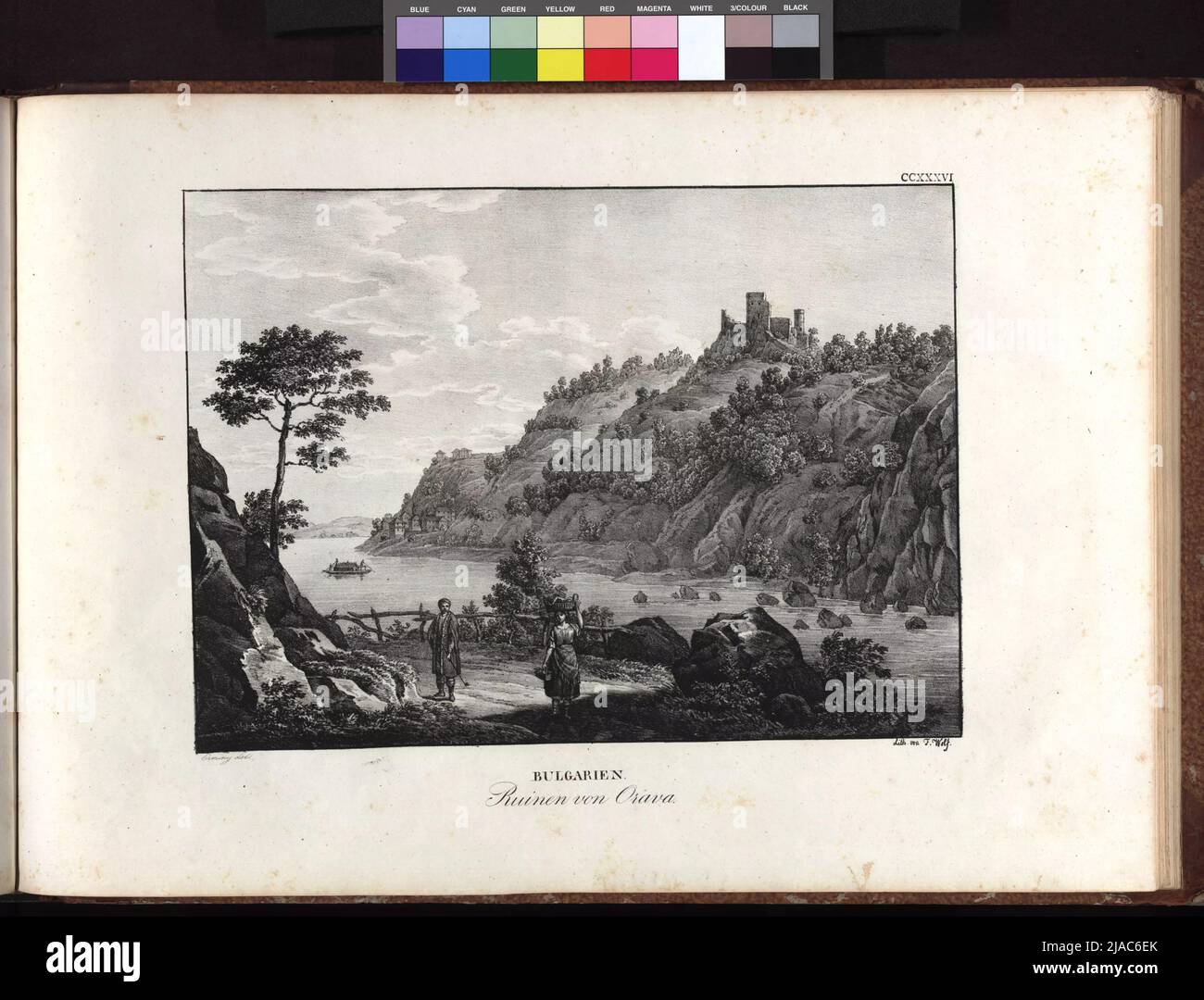 Danube views: Bulgaria. Ruins of Orava. After: Ludwig Erminy, Drawer ...