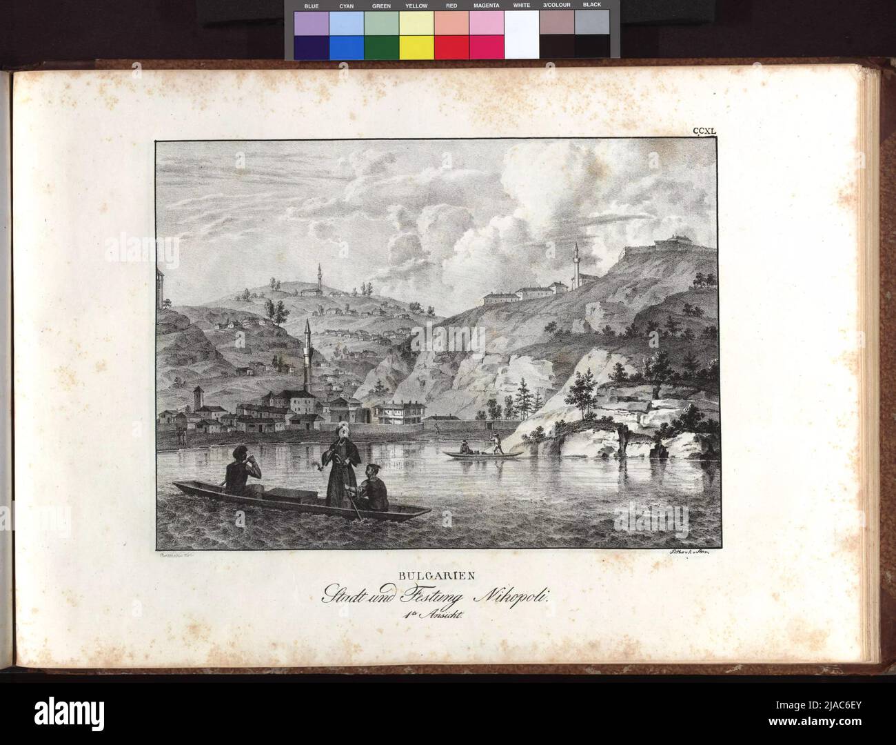 Danube views: Bulgaria. City and fortress Nikopoli, first view. After ...