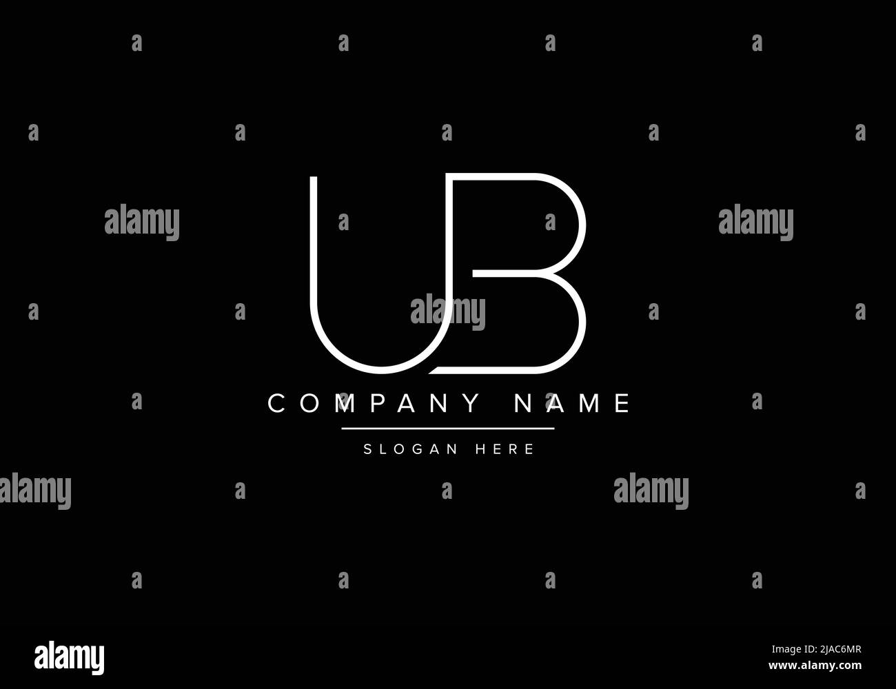 Creative minimal line art icon logo, UB monogram logo Stock Vector Image & Art - Alamy
