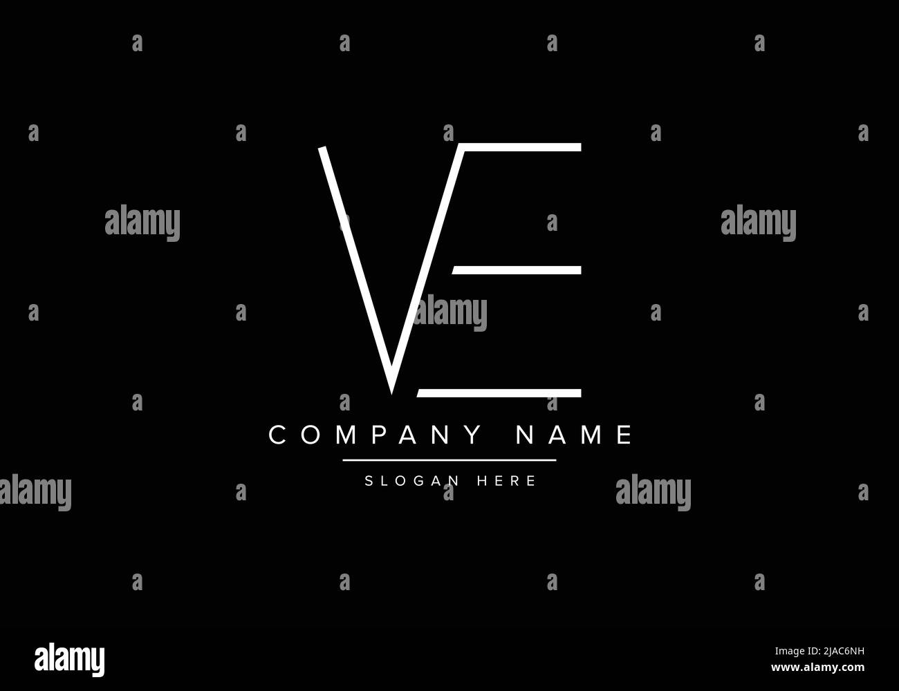 Creative minimal line art icon logo, VE monogram logo Stock Vector ...