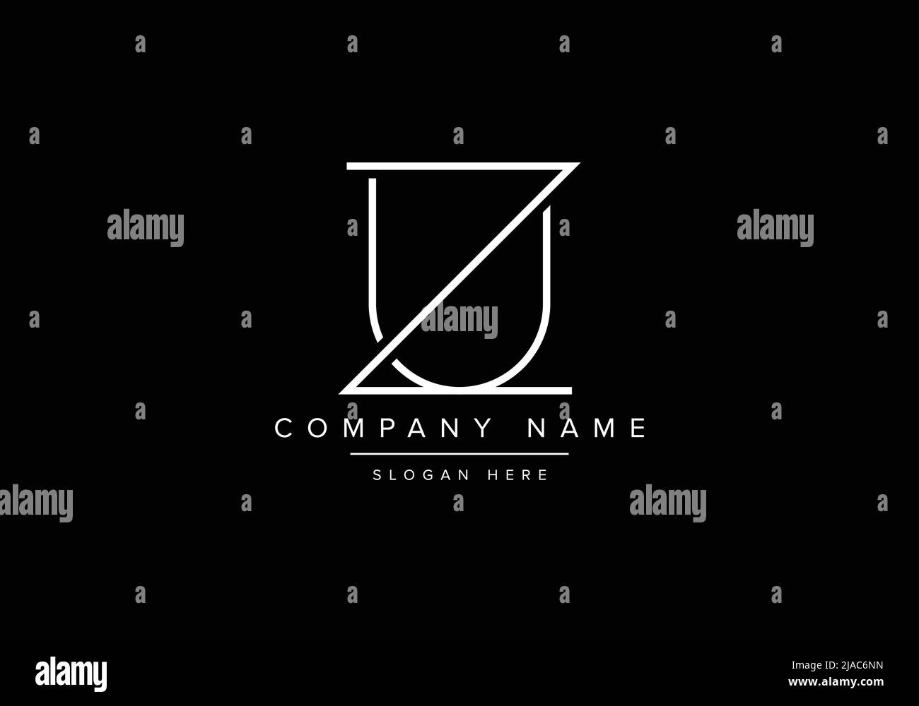 Creative minimal line art icon logo, ZU monogram logo Stock Vector ... Creative minimal line art icon logo, ZU monogram logo Stock Vector ...