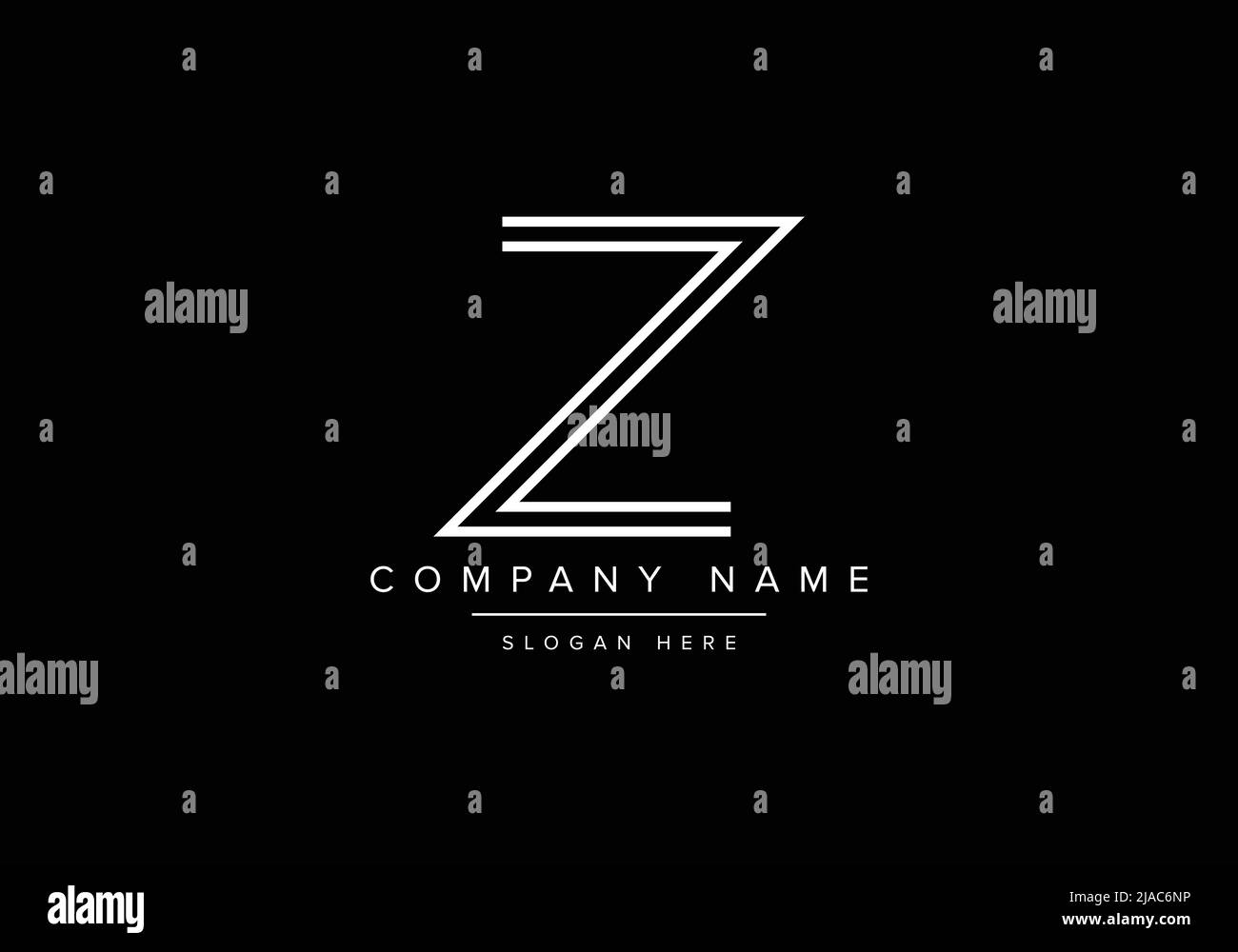 Creative minimal line art icon logo, ZZ monogram logo Stock Vector ...