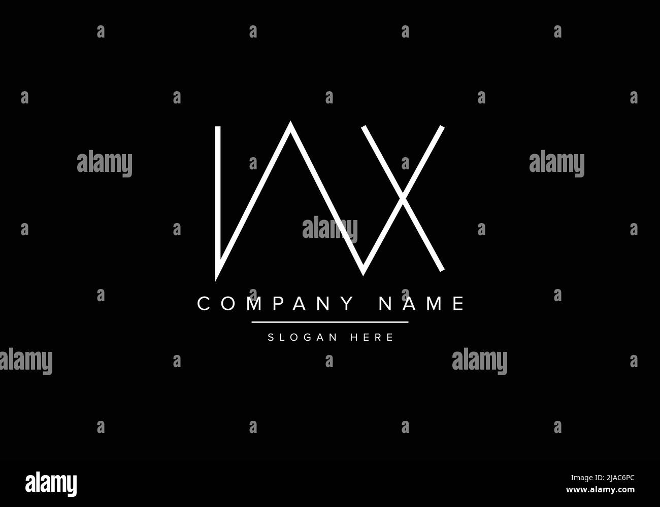 Creative minimal line art icon logo, WX monogram logo Stock Vector ...