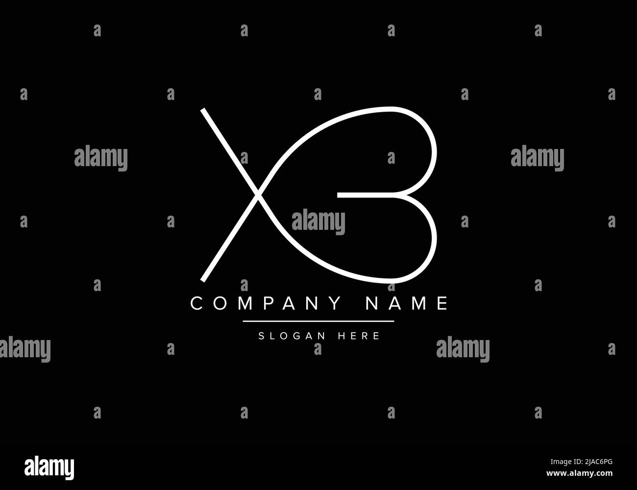 Creative minimal line art icon logo, XB monogram logo Stock Vector ...