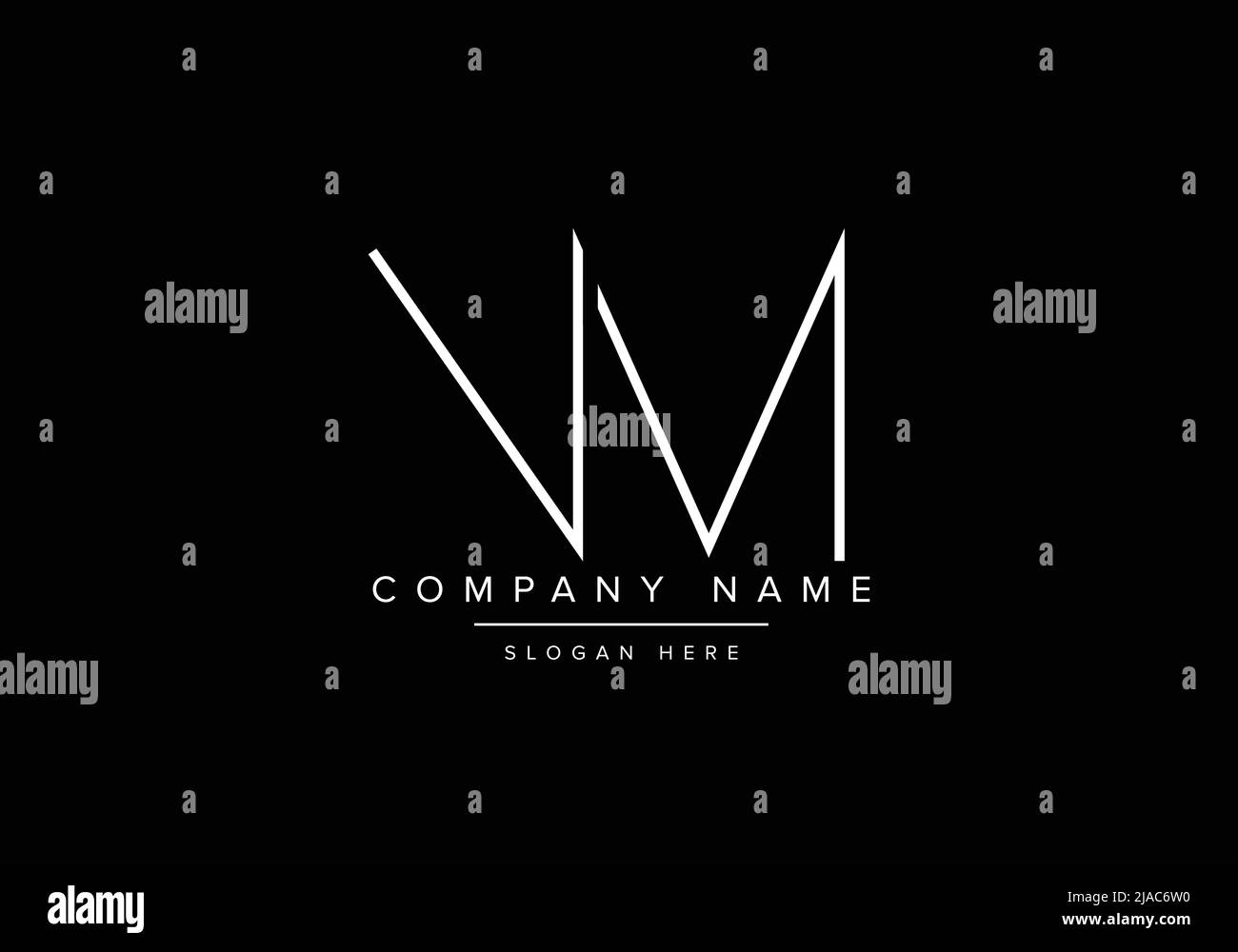 Creative minimal line art icon logo, NM monogram logo Stock Vector ...