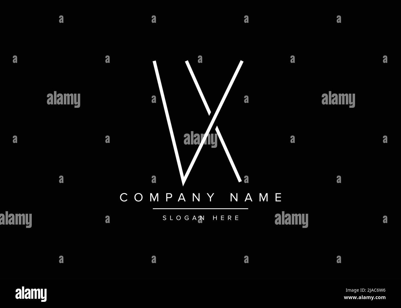 Creative minimal line art icon logo, VX monogram logo Stock Vector ...