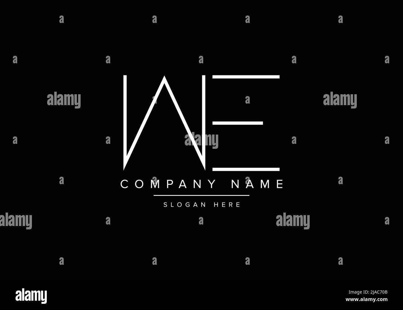 Creative minimal line art icon logo, WE monogram logo Stock Vector ...