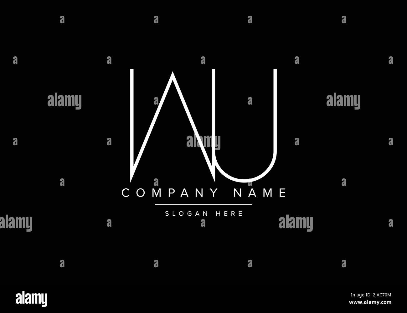 Creative minimal line art icon logo, WU monogram logo Stock Vector ... Creative minimal line art icon logo, WU monogram logo Stock Vector ...