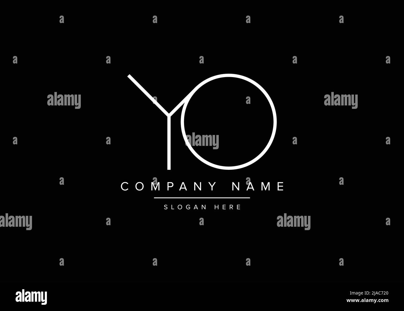 Creative minimal line art icon logo, YO monogram logo Stock Vector ...