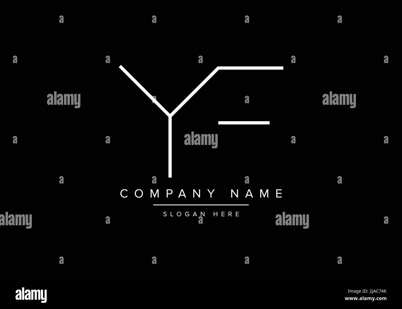 Creative minimal line art icon logo, YF monogram logo Stock Vector ...