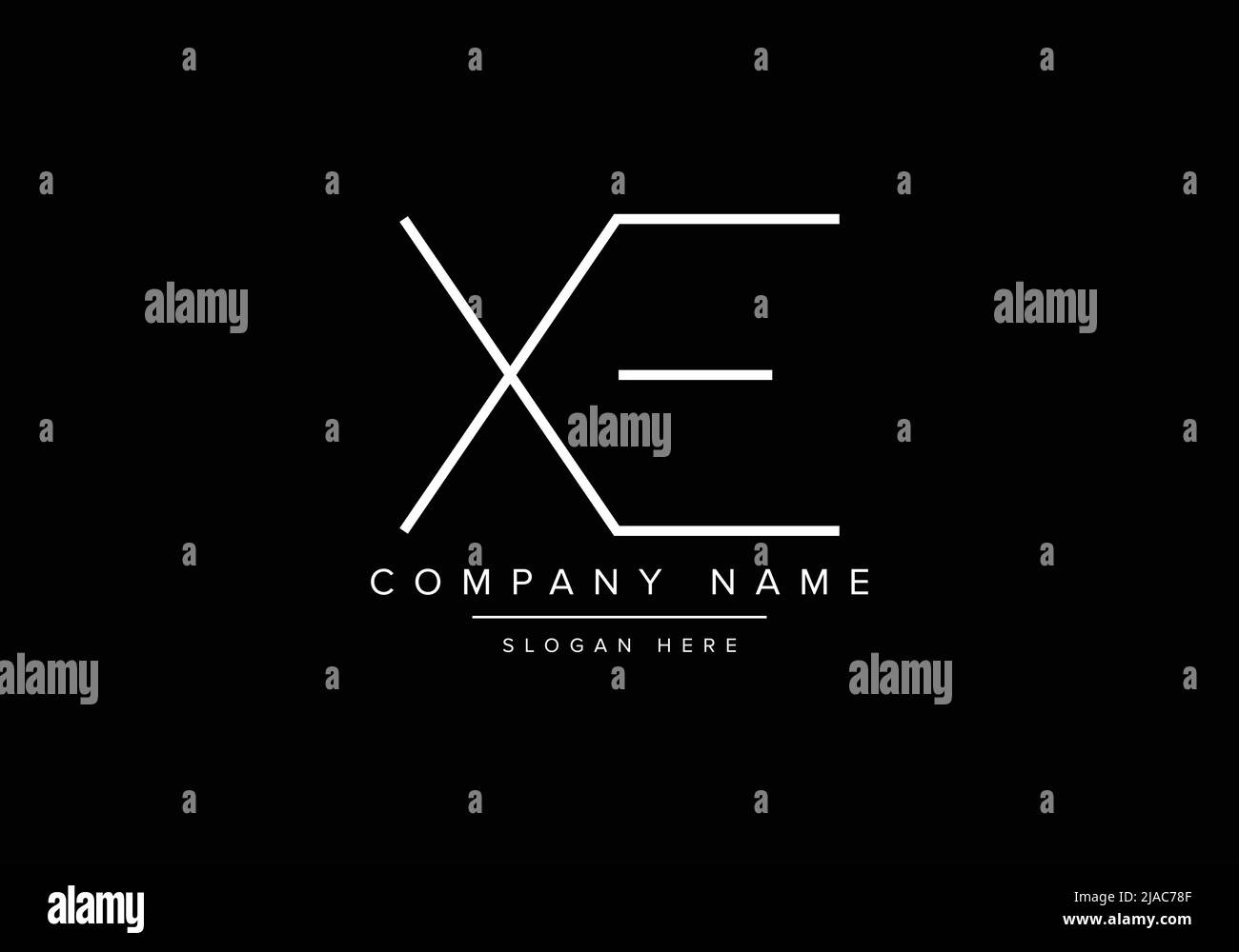 Creative minimal line art icon logo, XE monogram logo Stock Vector ...