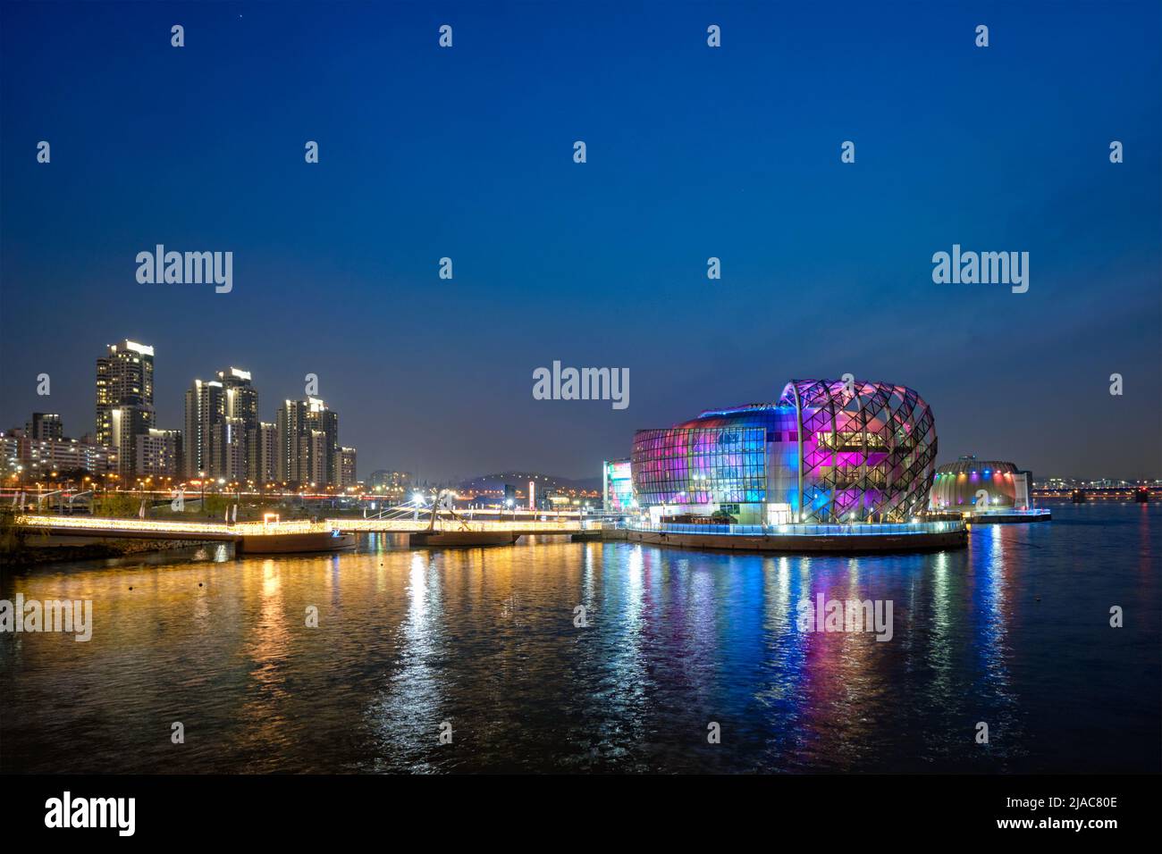 Some Sevit buildings on artificial floating islands located near the ...