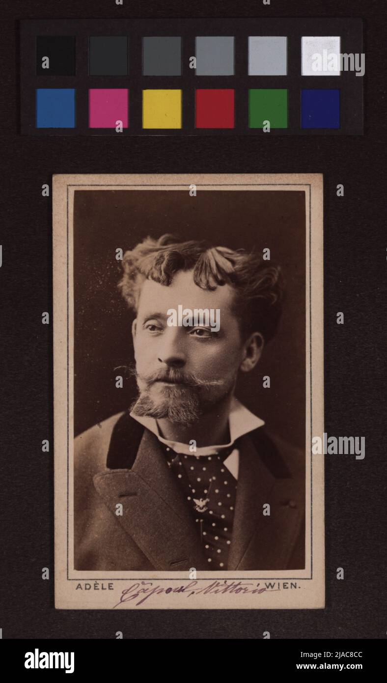 Vittorio Capoul, Italian opera singer, 1876 guest at the opera. Adele ...