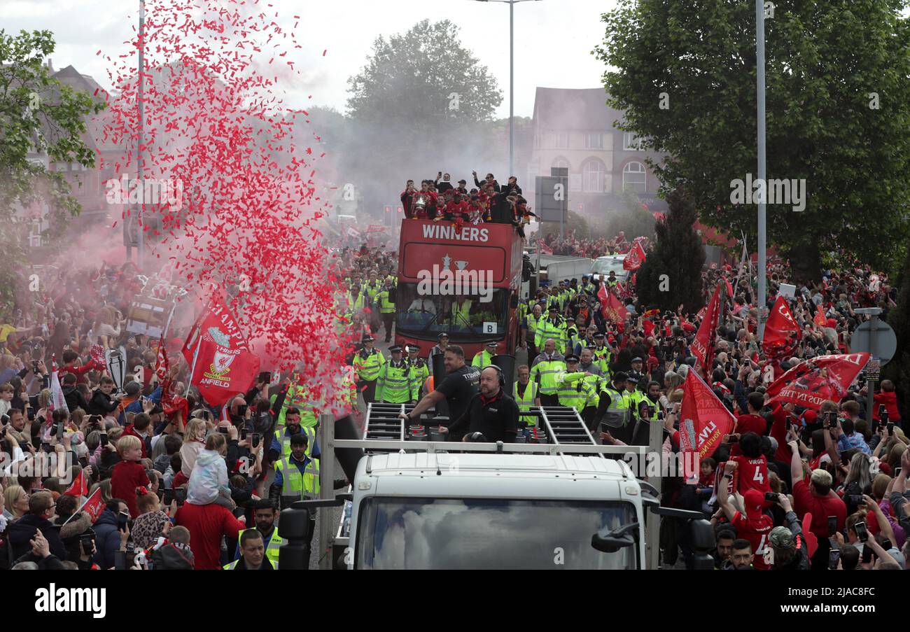 Liverpool fc bus hi-res stock photography and images - Alamy