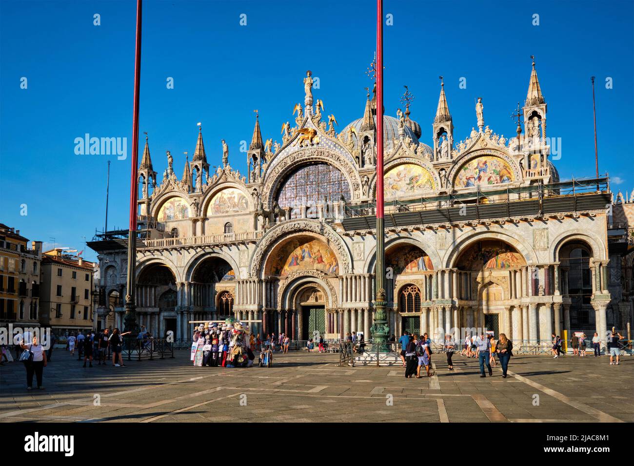 San Marco square and St Mark's Basilica in Venice, Italy Stock Photo ...
