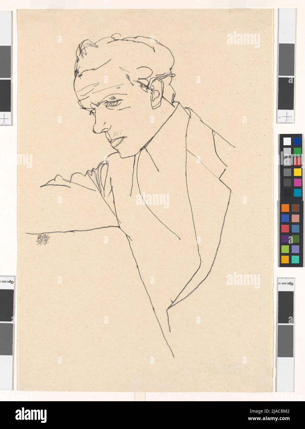 Male portrait study (Roderick Mac Kay). Egon Schiele (1890-1918 ...