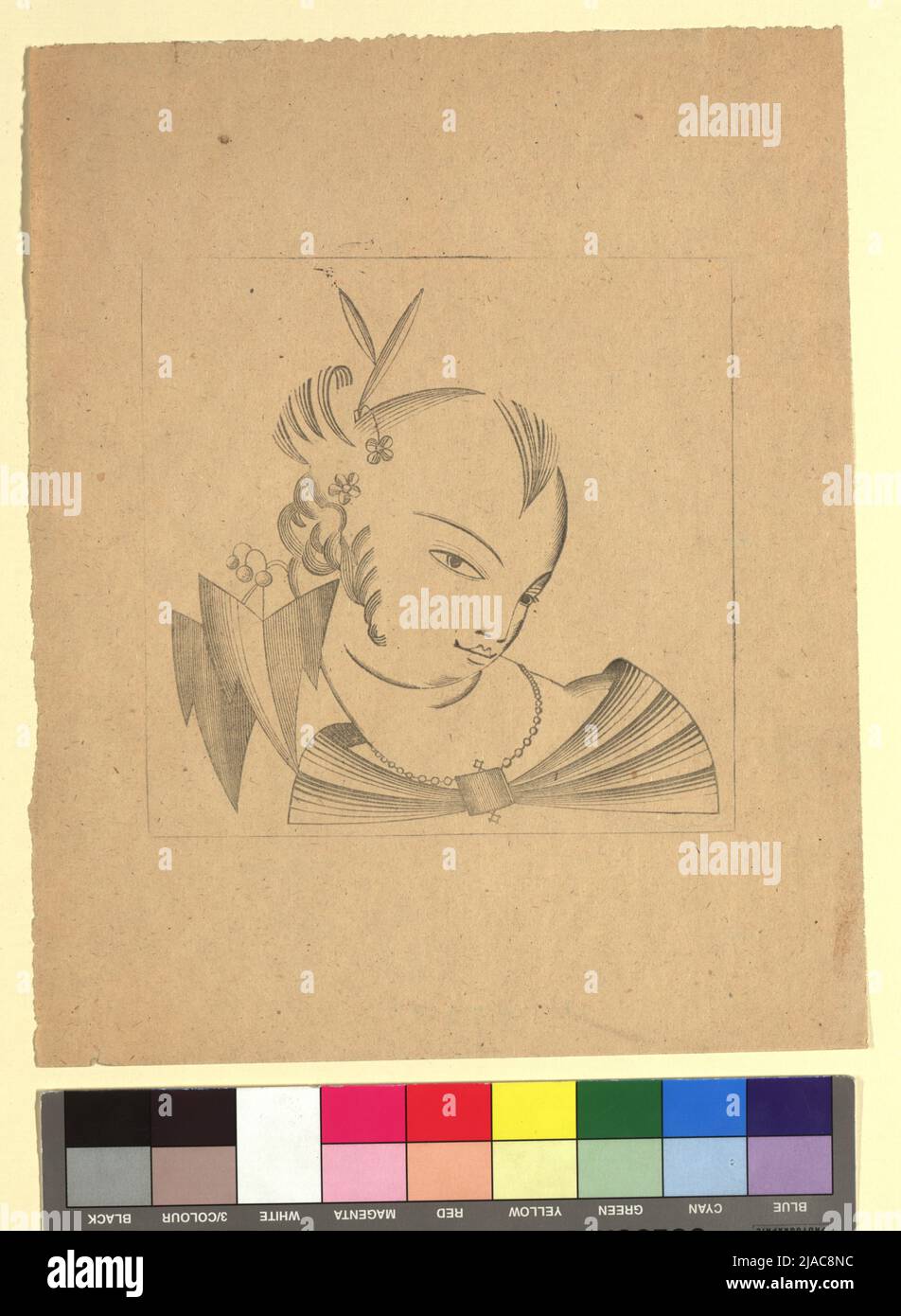 Female head motif. Dagobert Peche (1887-1923 Stock Photo - Alamy