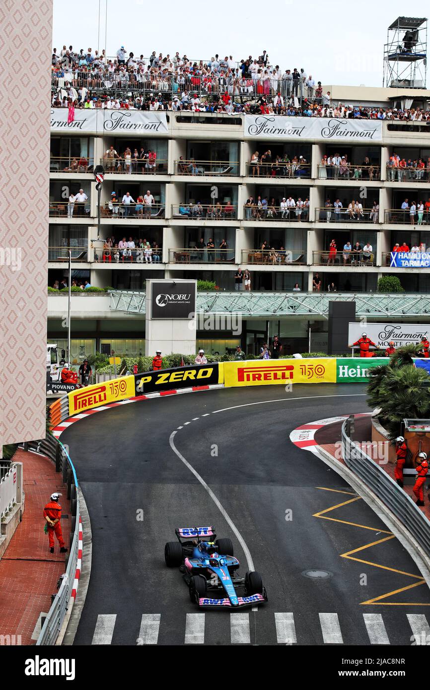 Monte Carlo, Monaco. 29th May, 2022. Esteban Ocon (FRA) Alpine F1 Team A522. Monaco Grand Prix ...