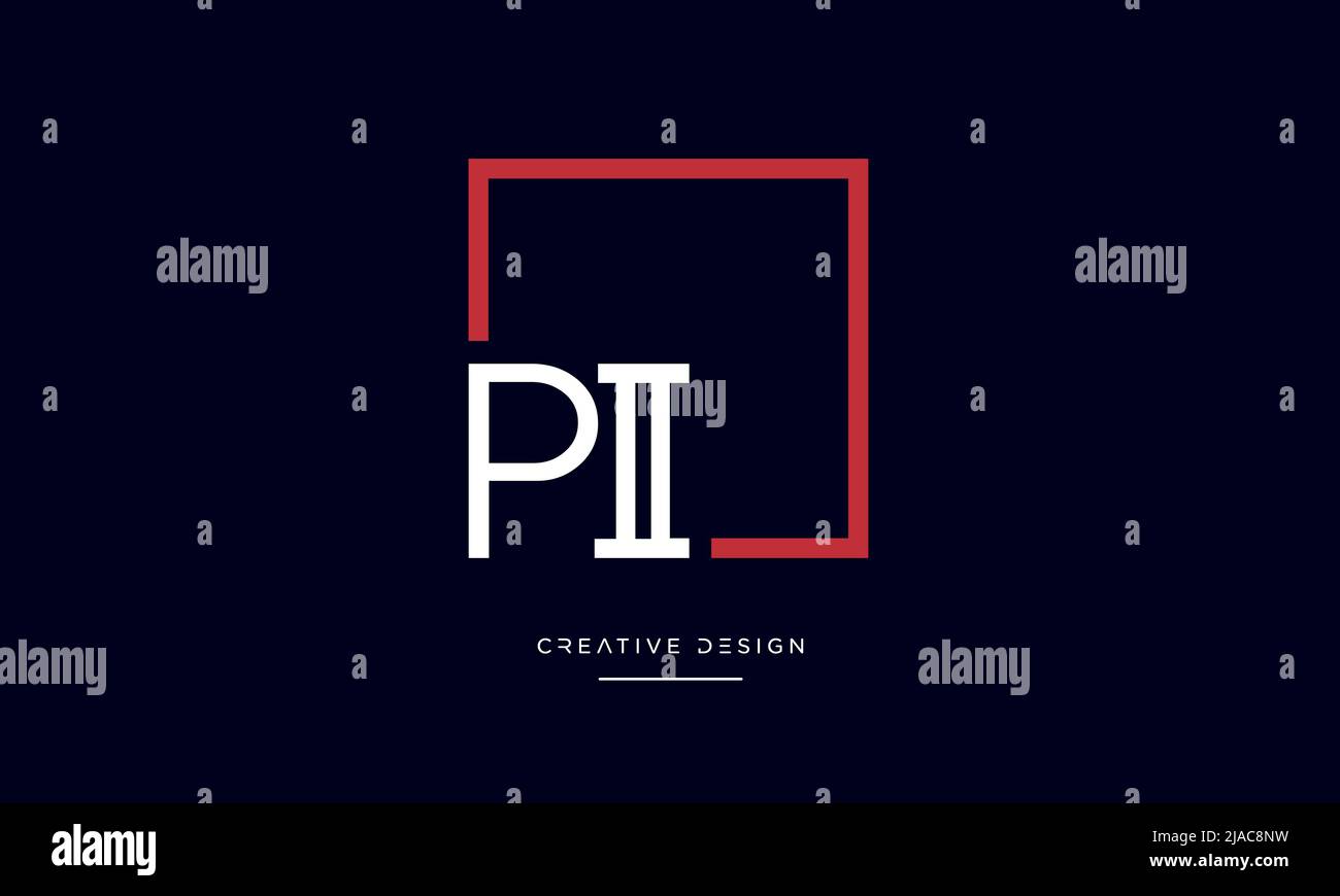 Alphabet PI, IP, P or I Letter Icon Logo Stock Vector Image & Art - Alamy