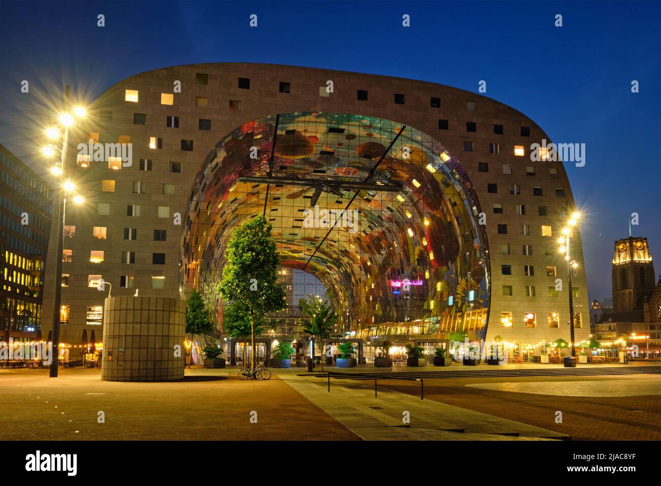 Markthal Market Hall building with a market hall underneath in ...