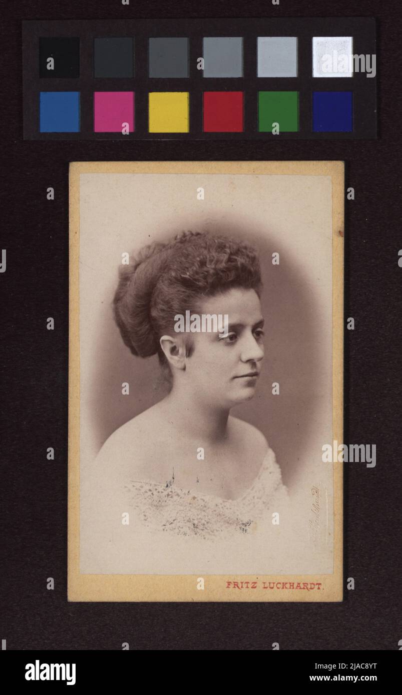 Unknown woman. Fritz Luckhardt (1843-1894), photographer Stock Photo ...