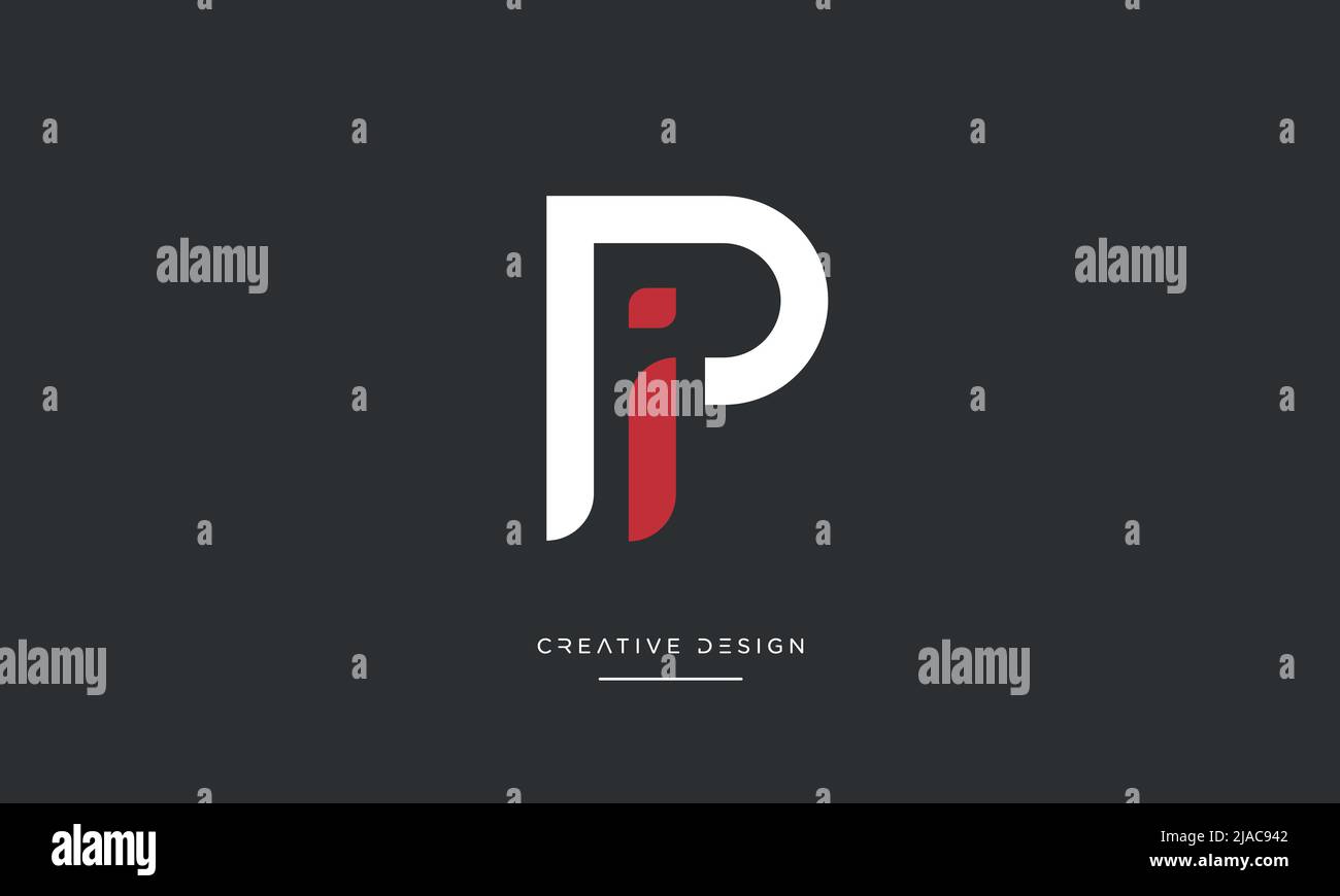 Alphabet PI, IP, P or I Letter Icon Logo Stock Vector Image & Art - Alamy