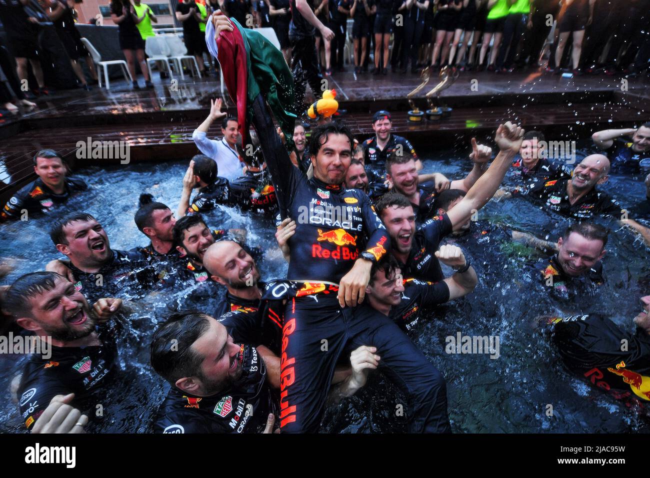 Monaco, Monte Carlo. 29th May, 2022. Red Bull Racing celebrate race ...
