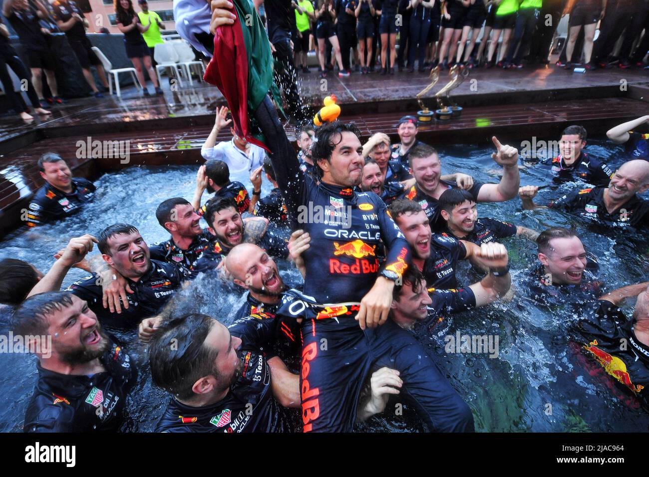 Monaco, Monte Carlo. 29th May, 2022. Red Bull Racing celebrate race ...