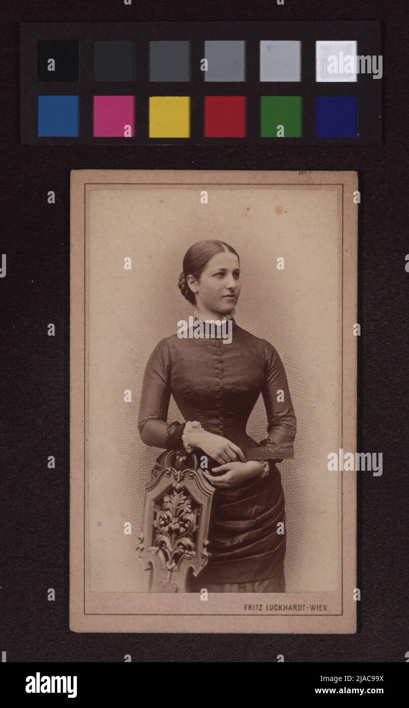 Unknown lady. Fritz Luckhardt (1843-1894), photographer Stock Photo - Alamy