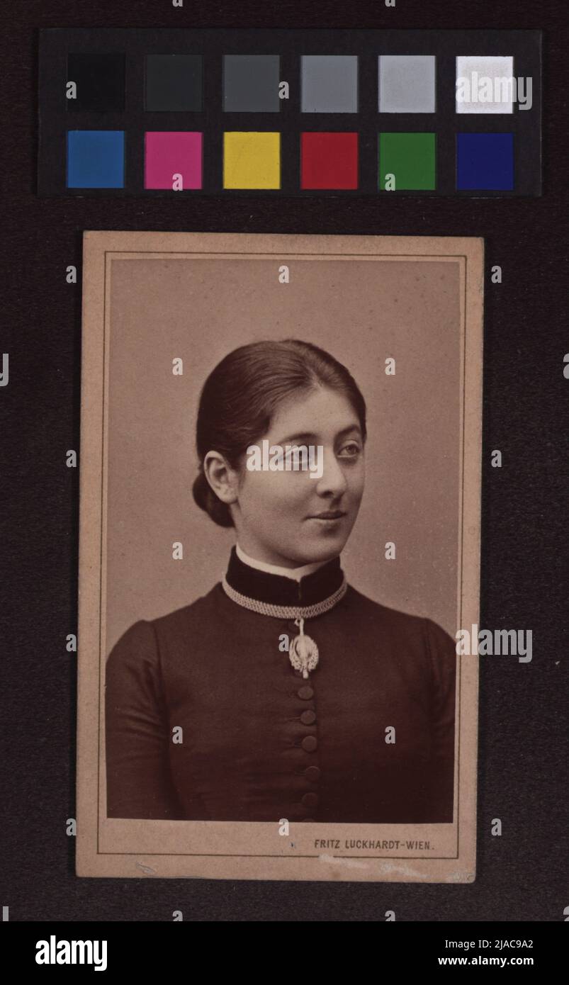 Unknown lady. Fritz Luckhardt (1843-1894), photographer Stock Photo - Alamy